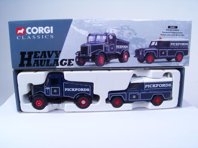Corgi 16601-1/50th Die-cast model set Scammell Highwayman & Land Rover ...