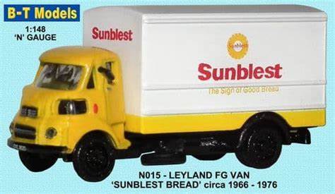 BT Models N015 – Leyland FG Van Sunblest Bakery circa 1966 to 1976 ...