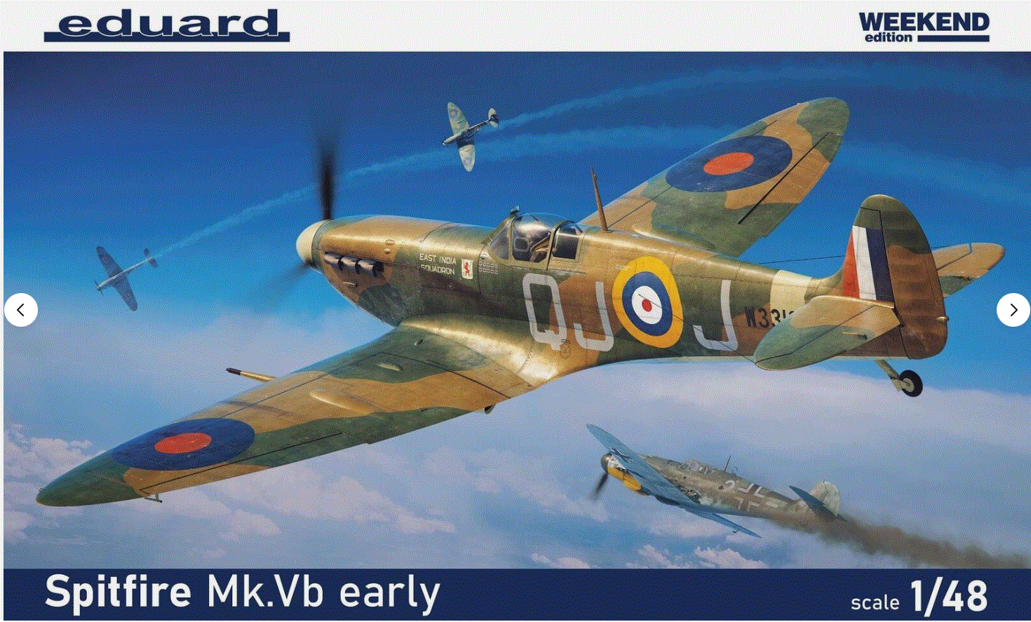 Eduard kits 84198 1/48 Supermarine Spitfire Mk.Vb early Weekend Series ...