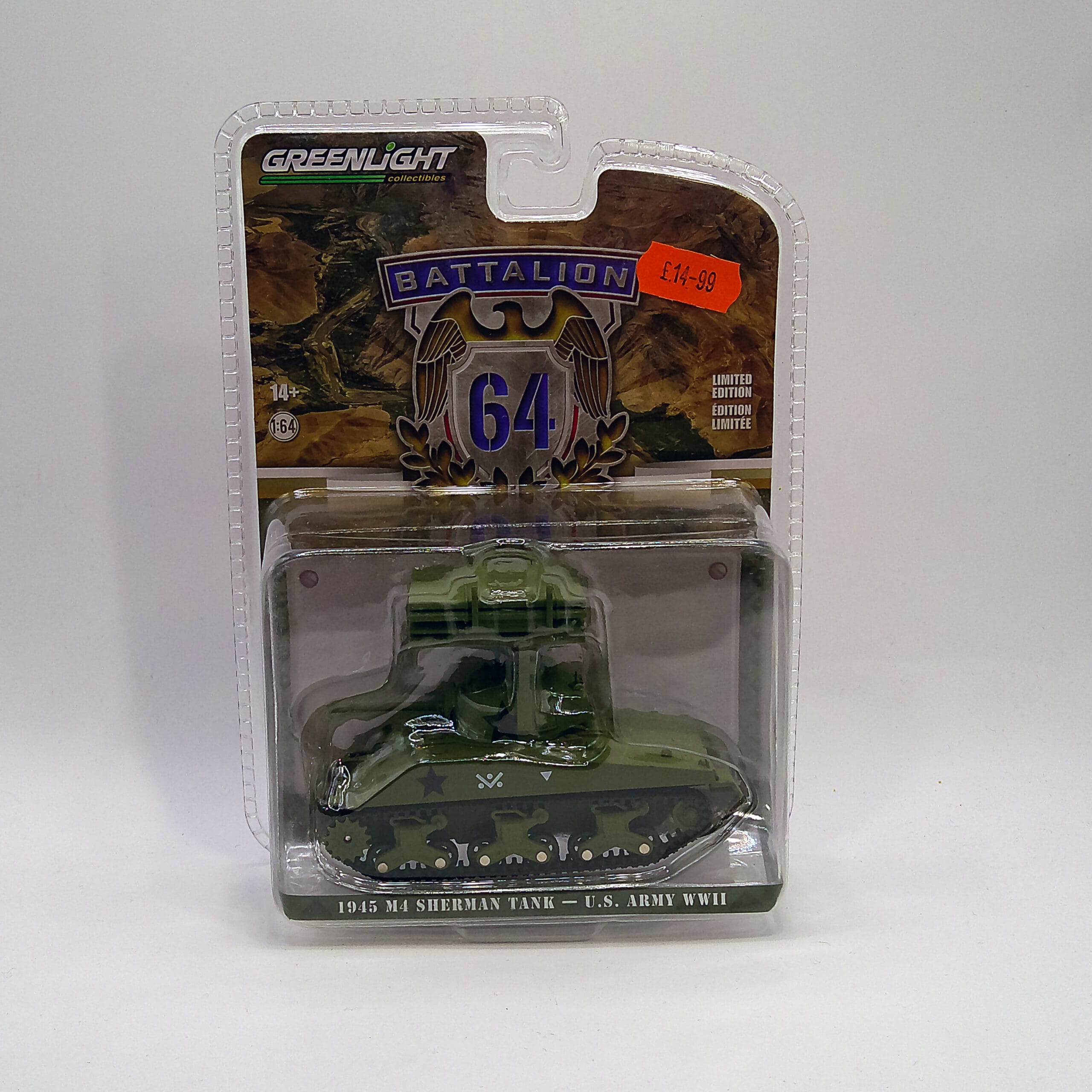 GREENLIGHT 1/64 30405 1945 M4 Sherman Tank US – Gravesend Model Centre