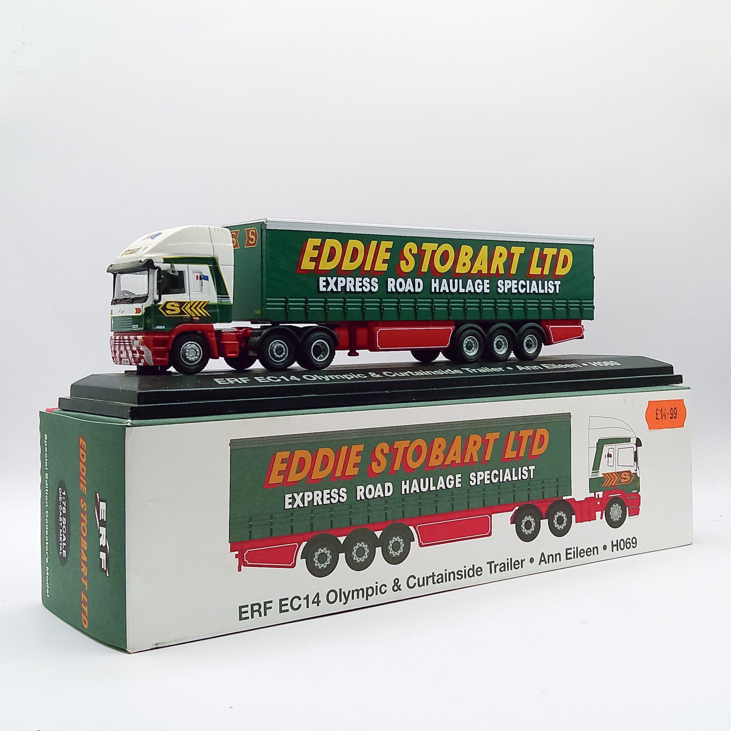 ATLAS 1:76 H069 Eddie Stobart ERF EC14 Ann Eileen – Gravesend Model Centre