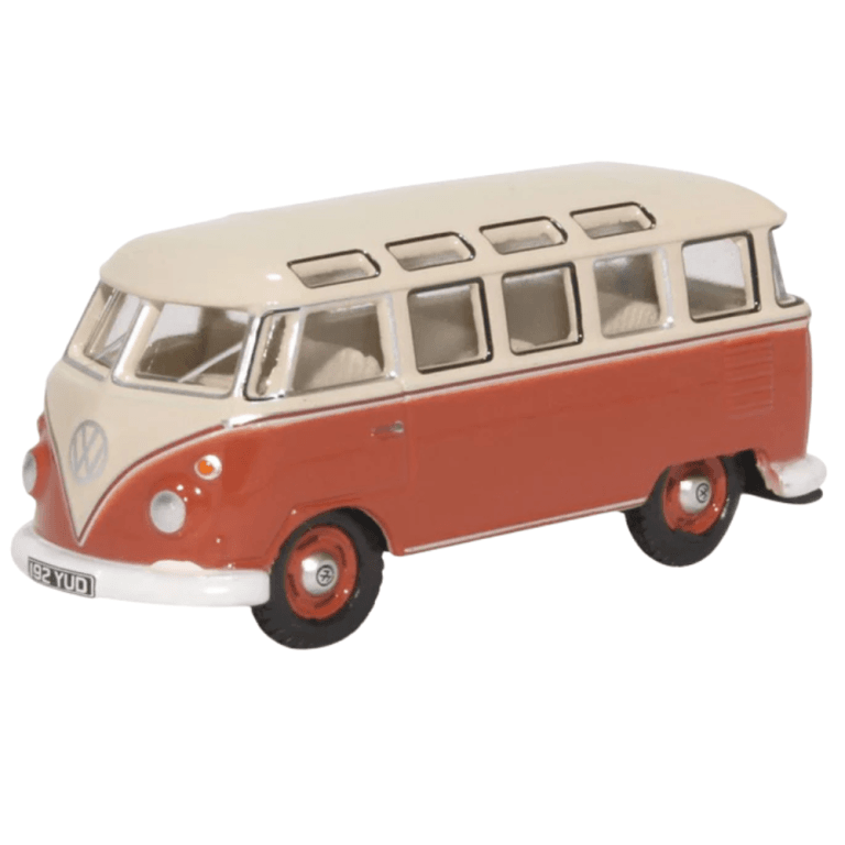 Oxford Diecast VW T1 Samba Bus Sealing Wax Red 1/76 – Gravesend Model ...